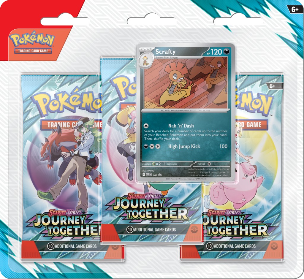 Pokémon TCG: Scarlet & Violet - Journey Together - 3-Pack Blister - Scrafty